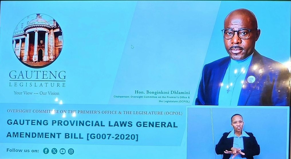 Gauteng Provincial Laws General Amendment Bill [G007-2020]